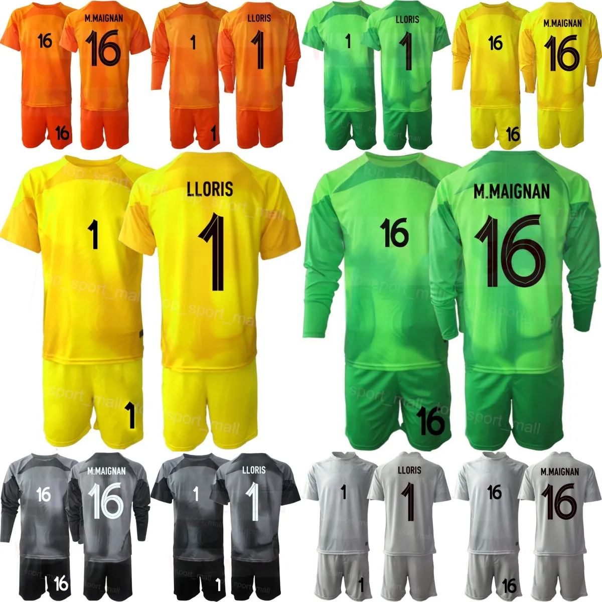 National Team Goalie Long Sleeve Soccer Hugo Lloris Jersey Set ...