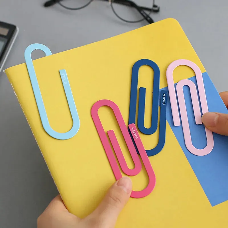 Multicolor Metal Paper Clips Bookmarks, 4 Inch Large Cute Bookmark Page ...