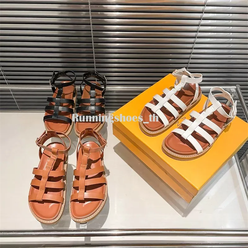 Designer Sandals Women Slippers Triomphe Gladiator Sandals Ankle Strap ...