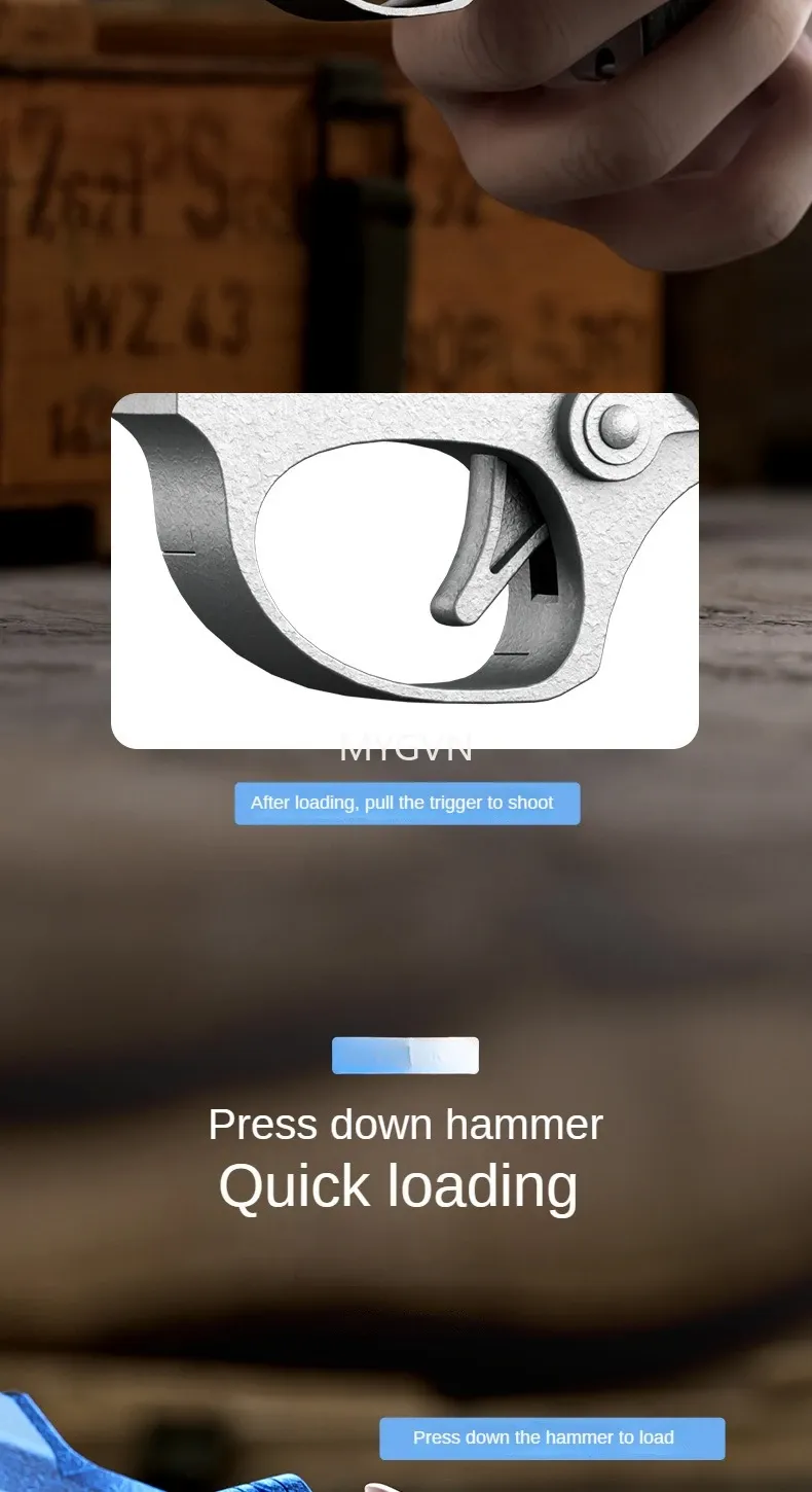 Portable Mini Toy Gun Metal Deringer Launcher With Soft Bullets & Shell ...