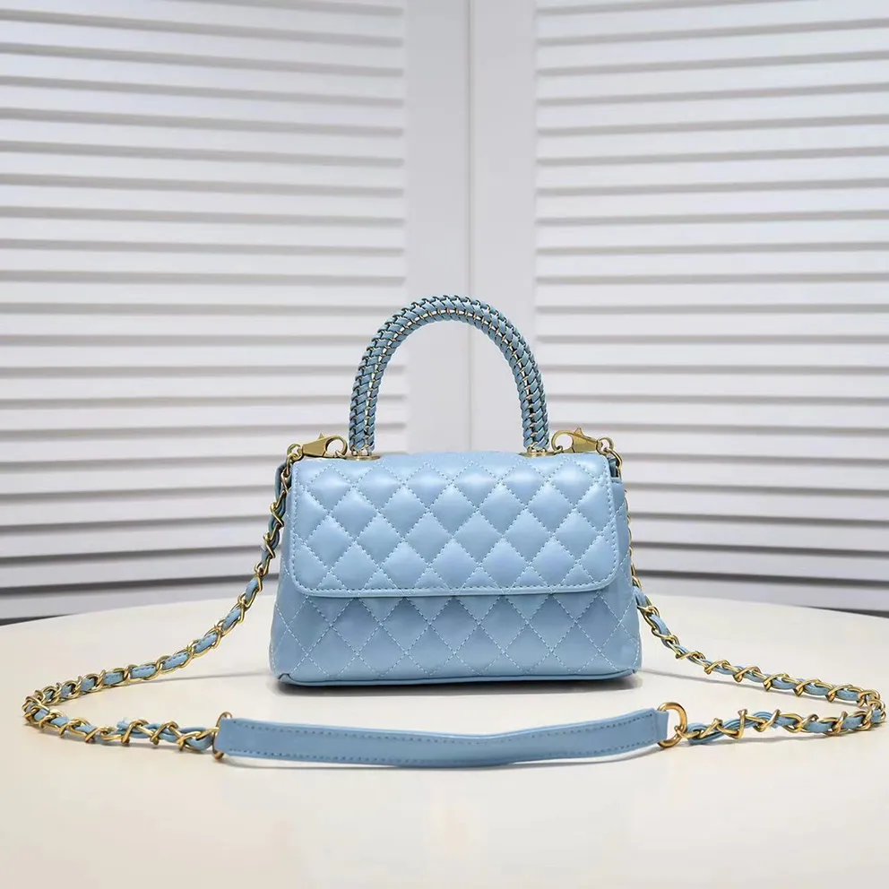 Luxury Designer Light Blue Shoulder Bag For Women High Quality Handbag ...