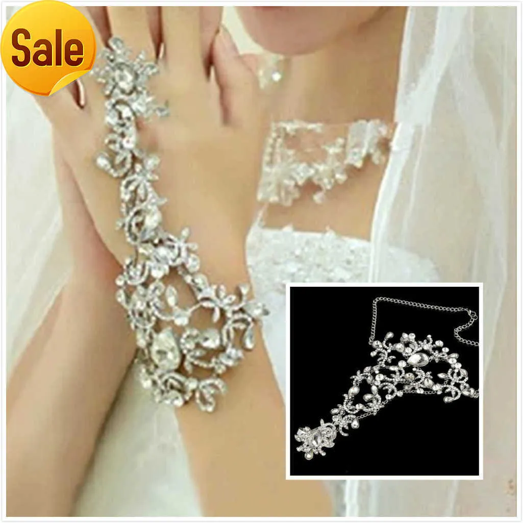 Crystal Rhinestone Bridal Bracelet Elegant Wedding Bracelet For Bride ...