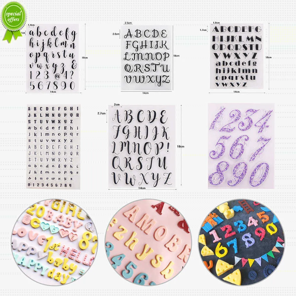 New DIY Alphabet Numbers Cookie Cutter Pattern Embosser Stamp Letters ...