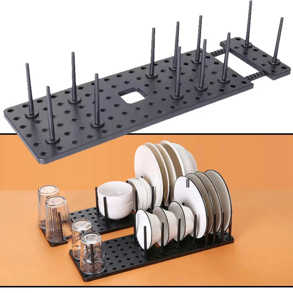DHgate.com:Telescopic Pot Lid Holder - Adjustable Dish Drying Rack ...