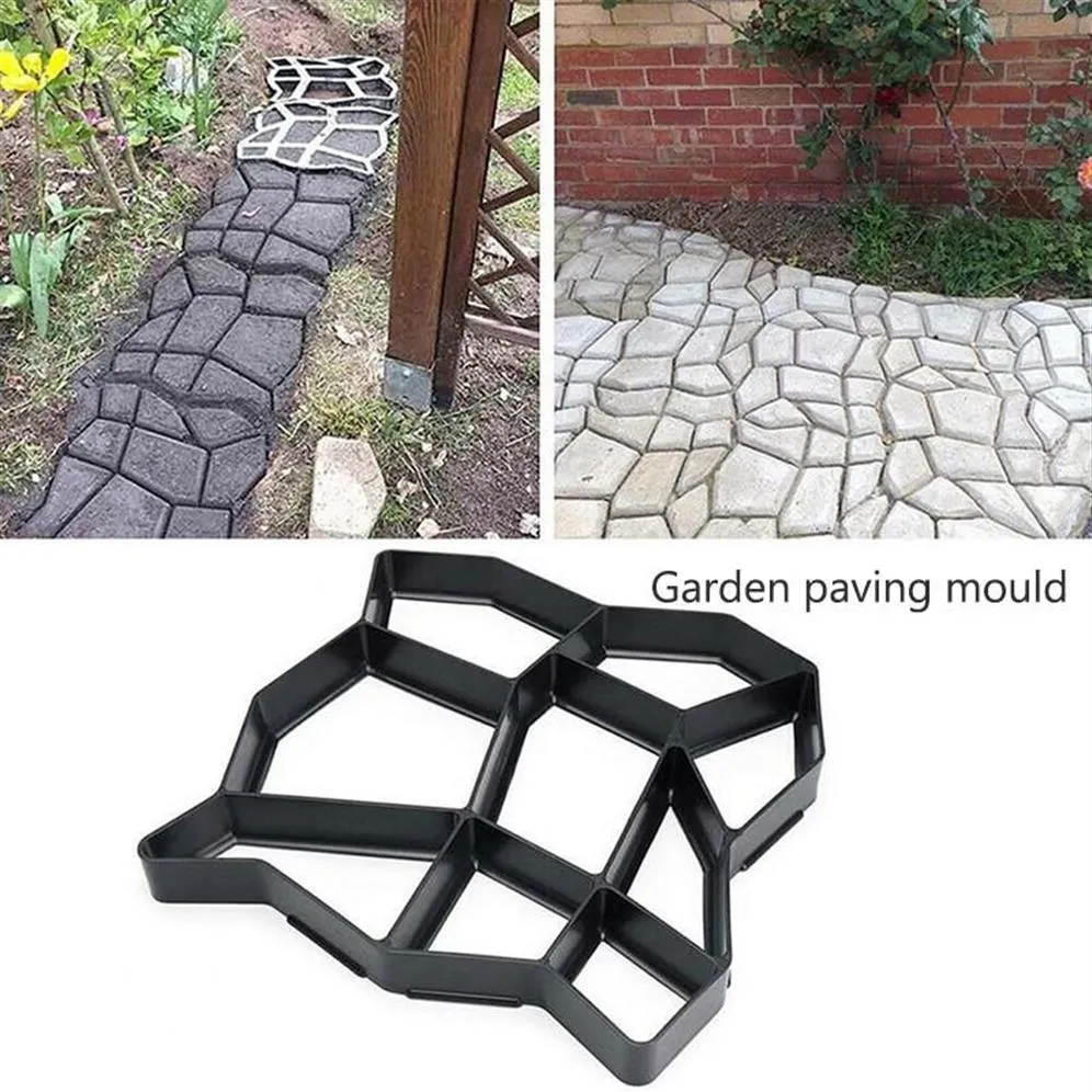 DHgate.com:2024 Concrete Path Maker Mold - Reusable Plastic Molds for ...