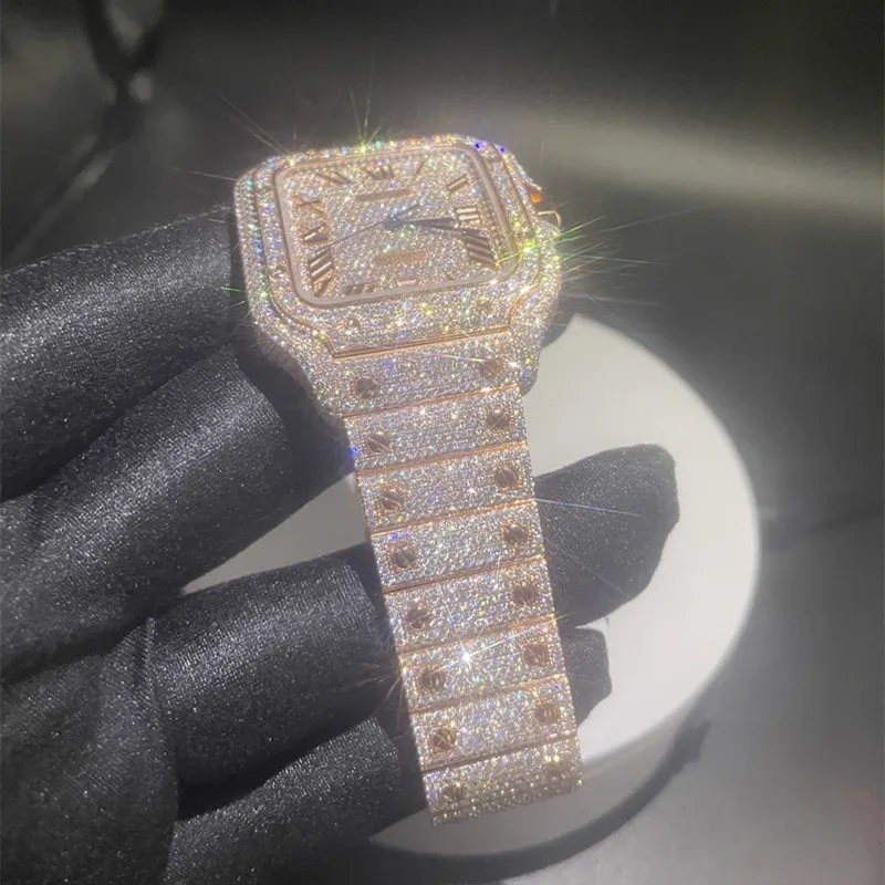 Custom Men Mechanical Watch Brand D Color VVS Iced... From Viviaiai ...
