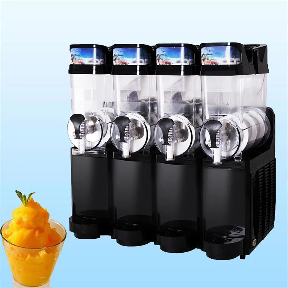 Commercial Slush Machine - 4 Tank, 15L Ice Slusher, 830W Frozen Drink ...