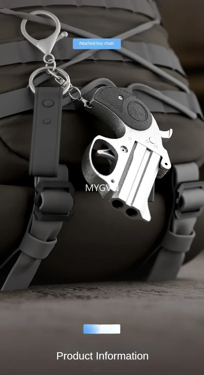 Portable Mini Toy Gun Metal Deringer Launcher With Soft Bullets & Shell ...