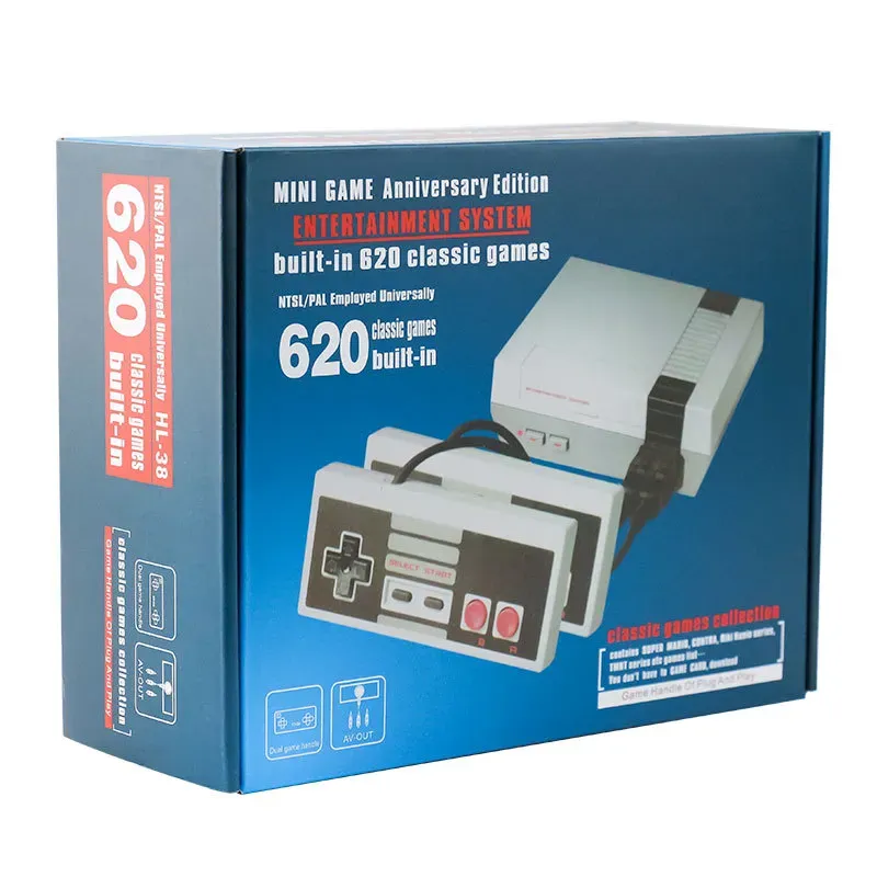 Retro TV Game Console - Classic Video Game System with 620/500 Pre ...