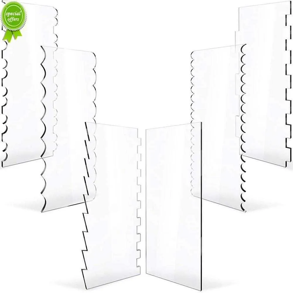 Acrylic cake scraper tool Tool - 11 Patterns for Decorating, Icing ...