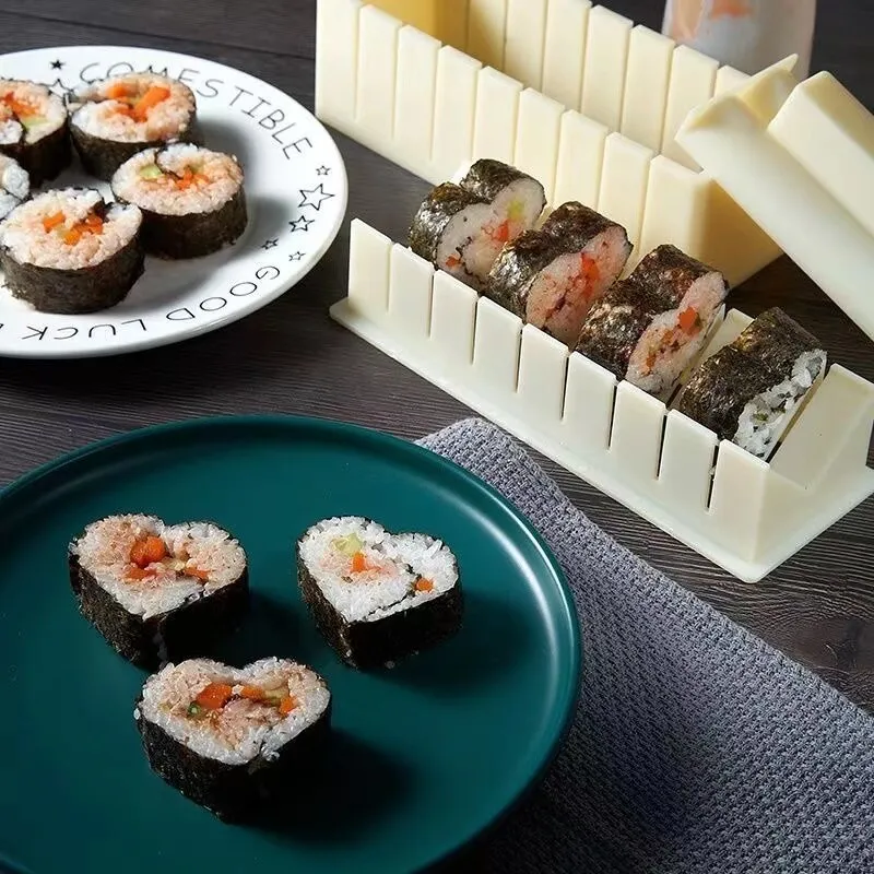 Sushi Making Kit - Easy Sushi Maker Mold Set: Square, Round, Heart ...