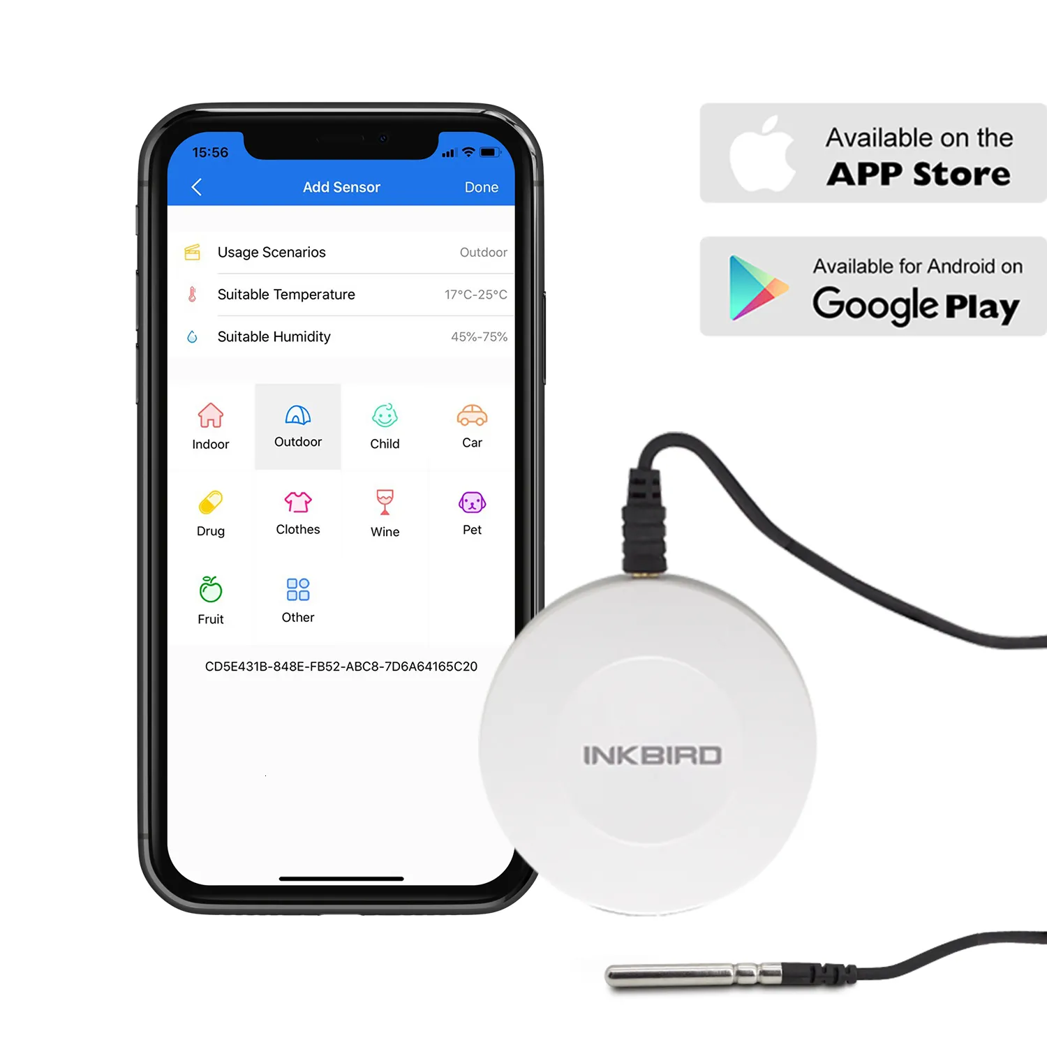 Termómetro De Bolsillo Para El Hogar Inkbird 2024, Sensor Inalámbrico ...