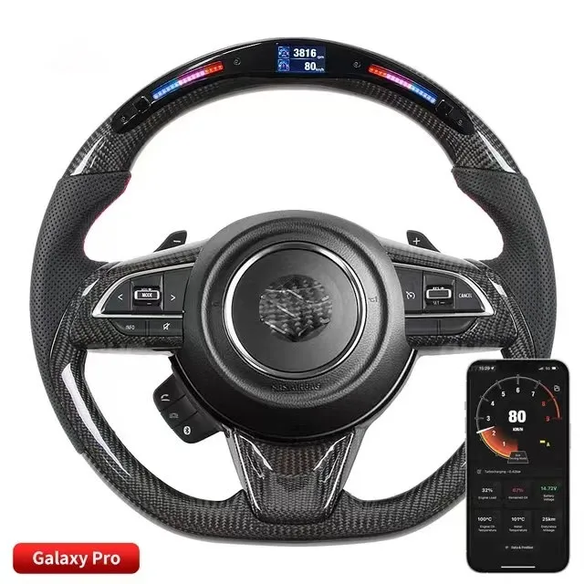 Premium Forged Carbon Fiber Steering Wheel with LED Display - Shop Now ...