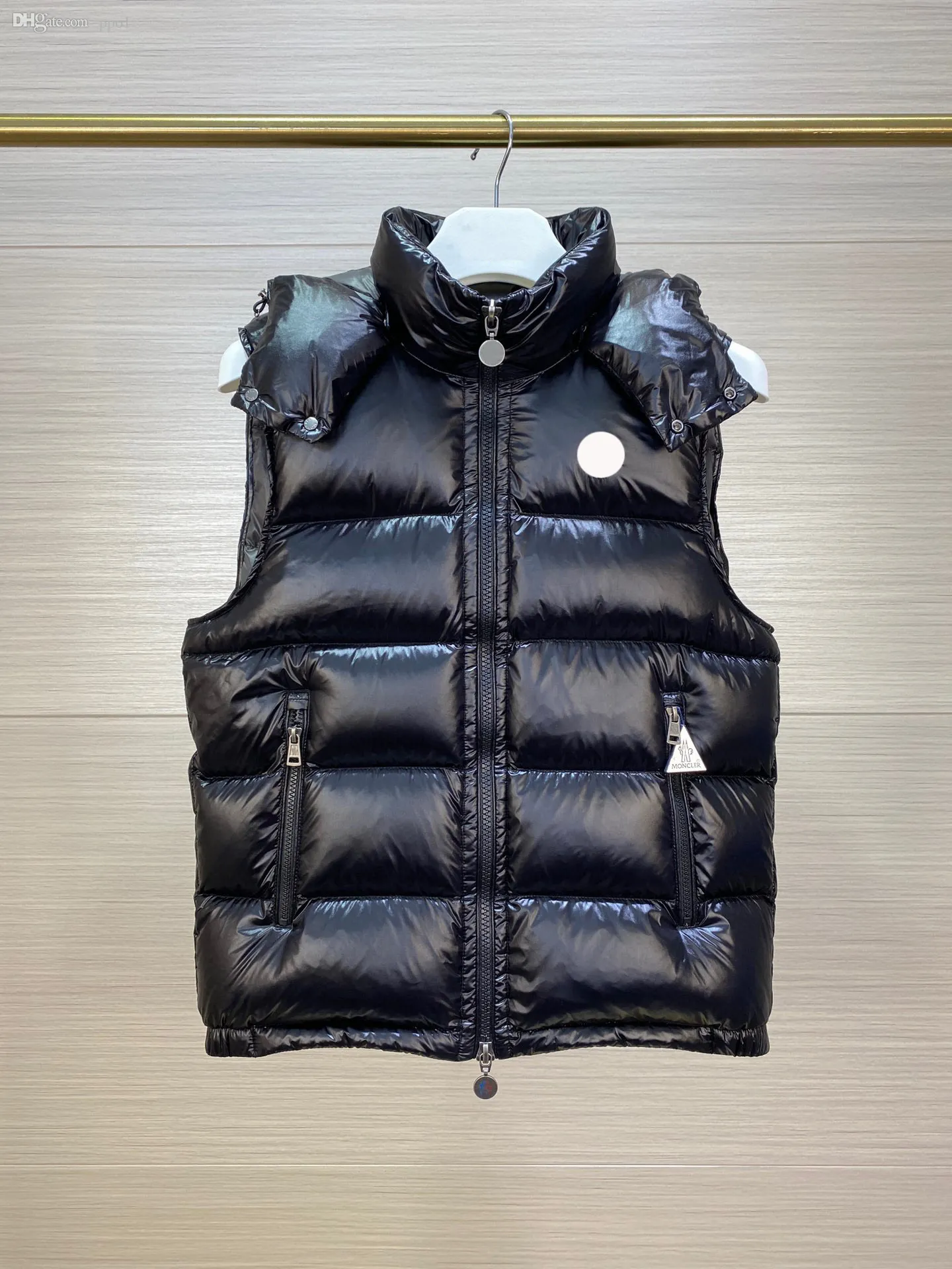 Designer Clear Down Sleeveless Puffer Jacket With Love Letter Detailing ...