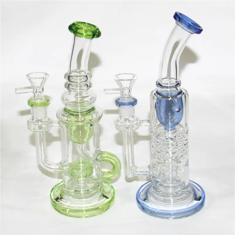 Bulk Order Glass Recycler Hookahs With 14mm Dry Herb Bowls Perfect For ...