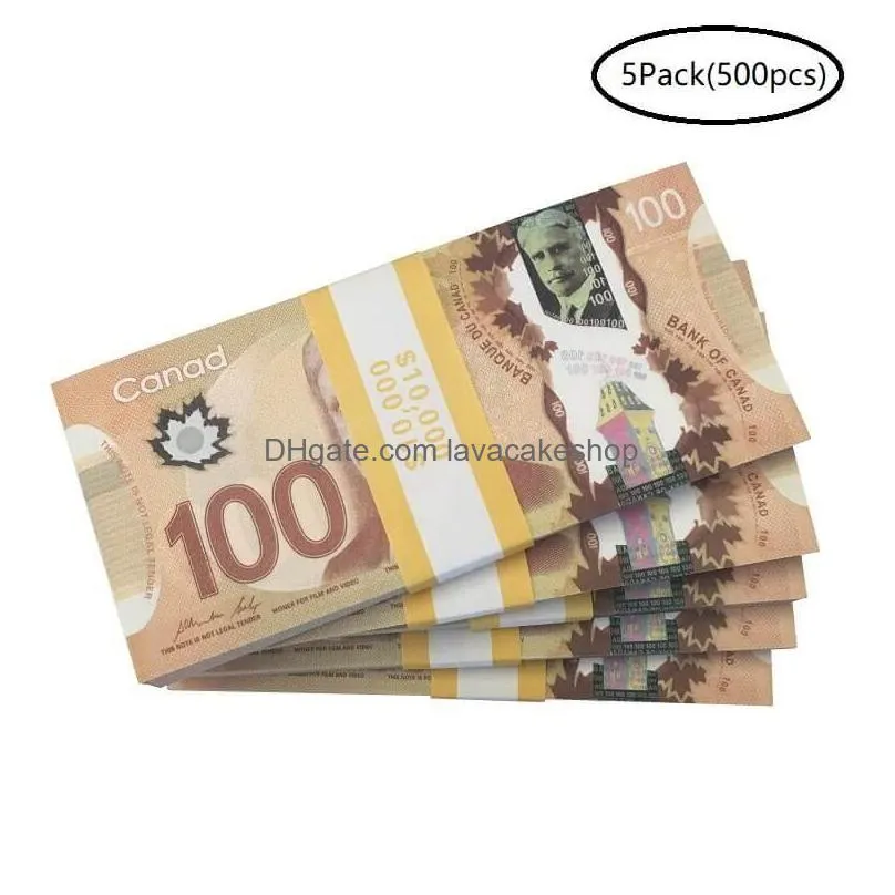 Prop Money CAD Canadian Dollars - Realistic Fake Canada Banknotes for ...