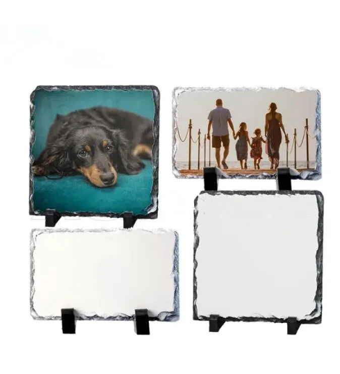 Personalized Sublimation Rock Slate Photo Frame With Glossy Surface ...