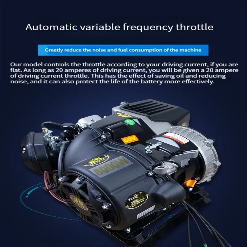 Auto Power Inverter 6KW Electric Vehicle Generator 60V Mute Frequency ...