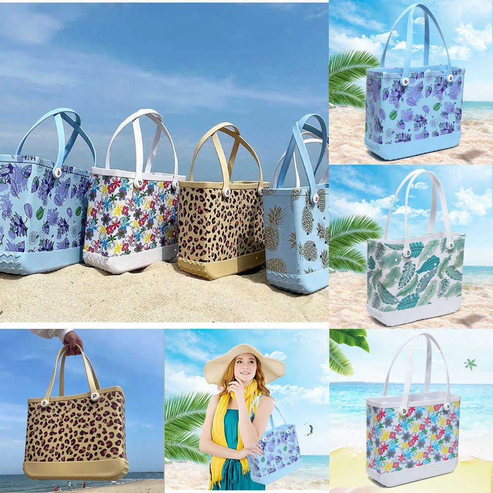 Designer Beach Bags Large Capacity EVA Tote Bags with Portable Hole ...