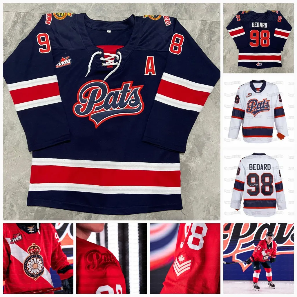 2021 WHL Regina Pats Hockey Jersey Connor Bedard Carter Massier Zack ...