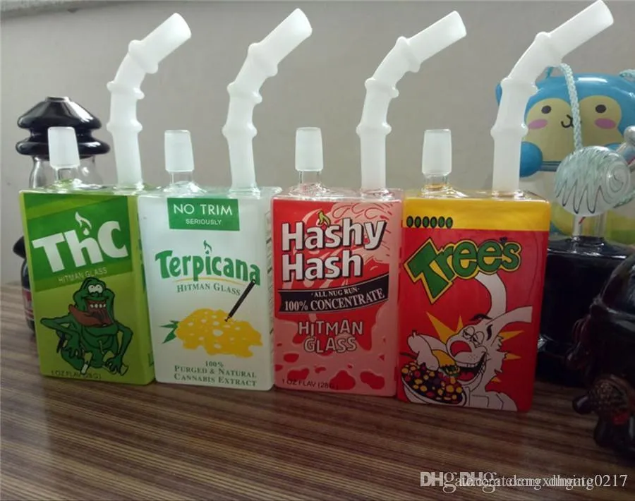 Hitman Liquid Sci Glass Water Pipes Bongs Glass Juice Box Themed Dab ...