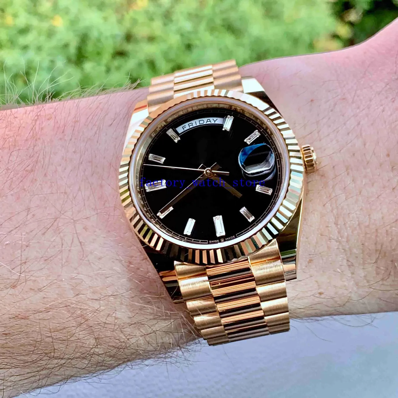 40mm Wrist Watch: Automatic Timepiece With Meteorite Dial, Week ...