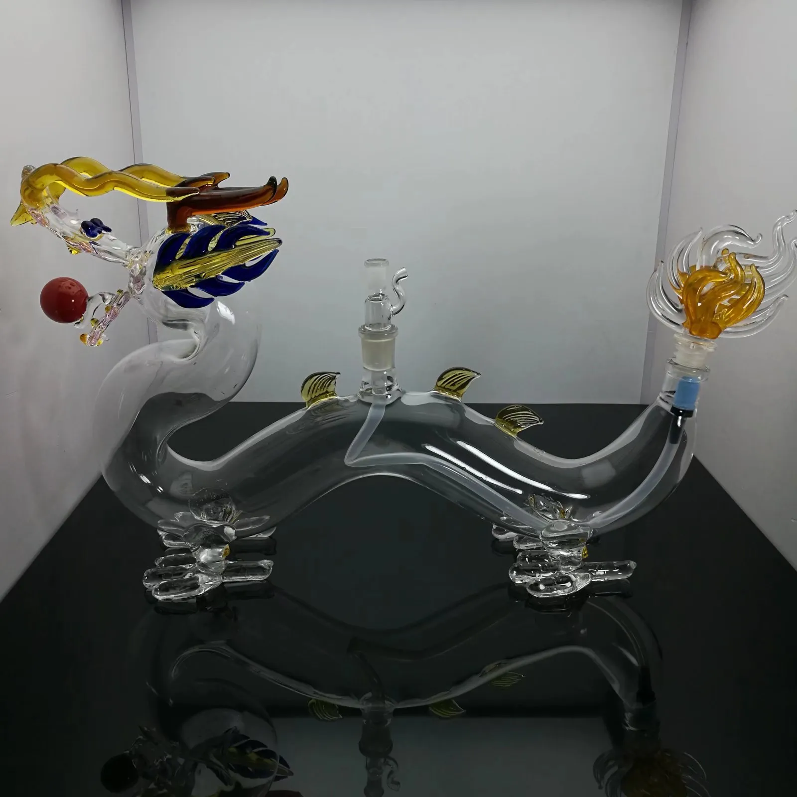 Hand Blown Bongs: Artistic Glass Smoking Pipe, Dragon Shaped Wine ...