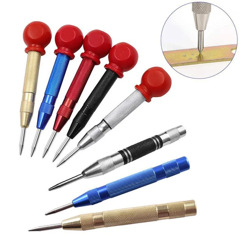 Automatic Center Punch & Drill Bit Set - Spring Loaded Metal Drill ...