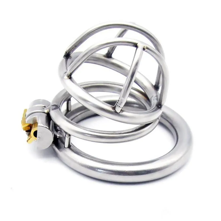 New Lock Lock Ao Inoxid£vel Male Castity Device Cock Cage Penis
