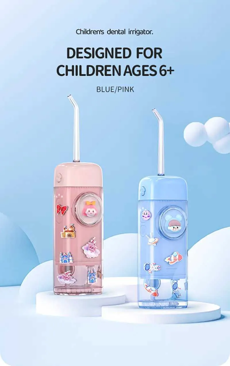 Cute Cartoon Water Flosser for Kids - Rechargeable & Portable, Ideal ...