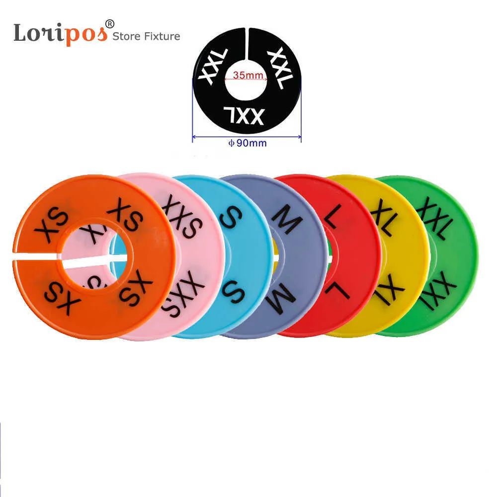 Clothing Rack Size Dividers - XS to XXXL Round Closet Size Markers ...