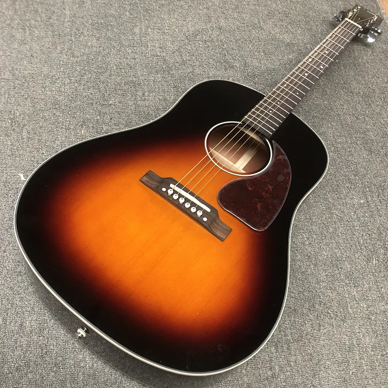 Solid Spruce Top Acoustic Guitar Rosewood Fingerboard Mahogany Body