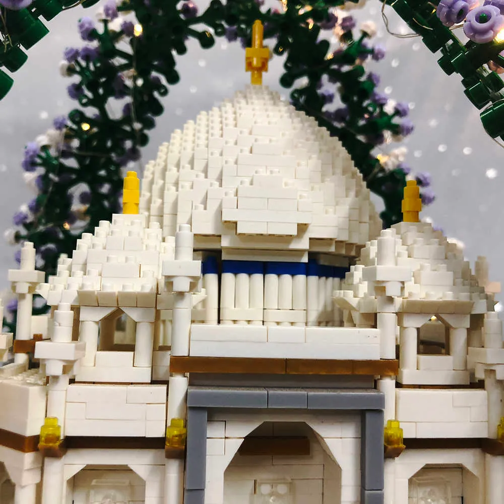 Blocs KNEW BUILT Indian Taj Mahal Kits De Modèles 3D Jouets Micro Mini Blocs De Construction ...