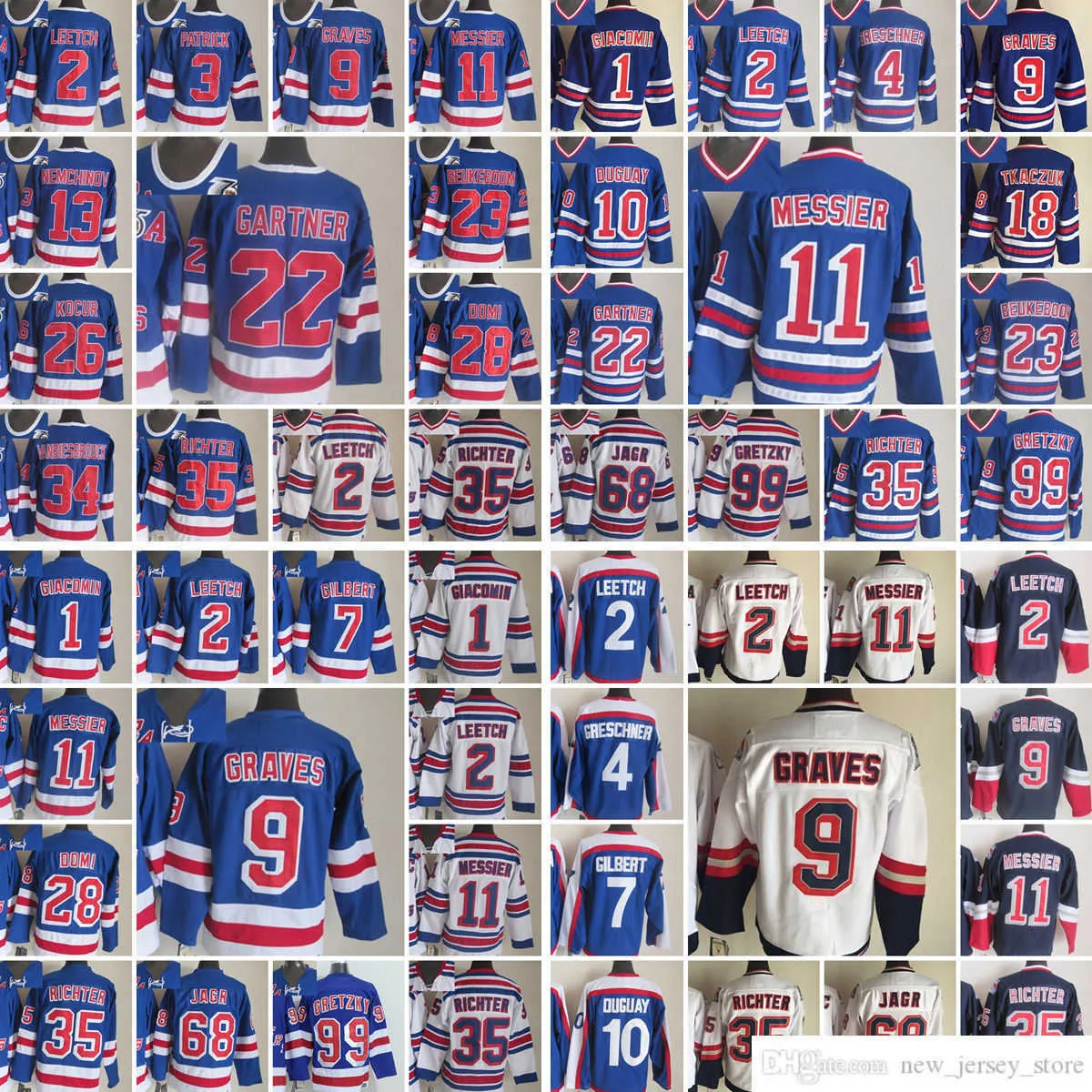 DHgate.com:CCM Hockey Jersey: Vintage 1926-2024 Retro Movie Embroidery, Giacomin, Leetch ...