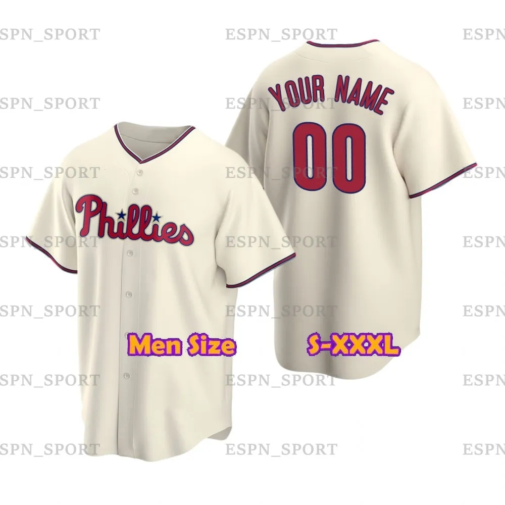 City Connect Phillies Baseball Shirt Featuring Bryce Harper #3, Trea ...