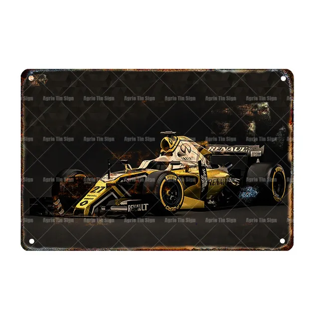 Custom Vintage Car Racing Metal Sign Iron Painting Plaque For Bar ...