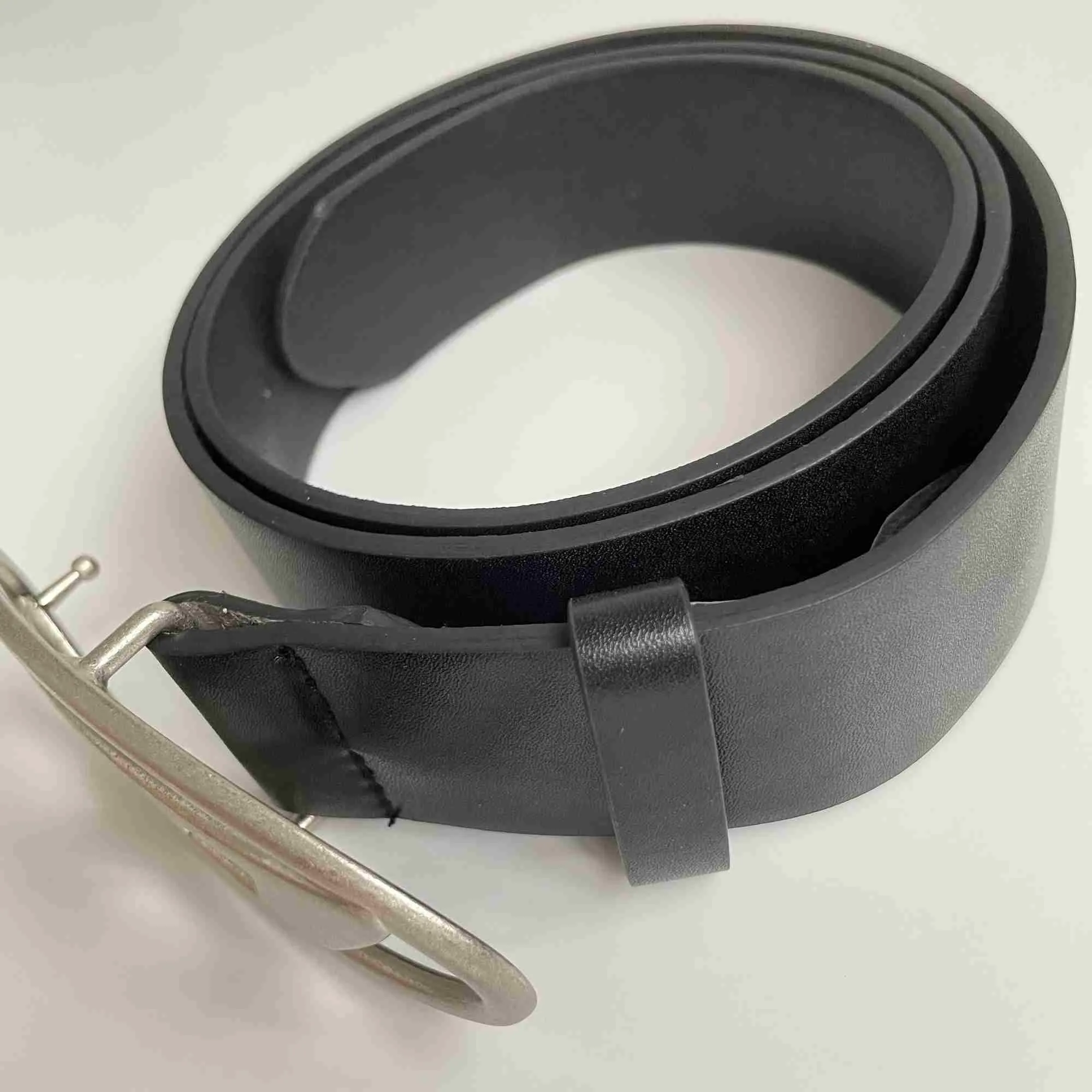 Vintage-Inspired Oval Buckle Belt - Stylish PU Leather Waistband for ...