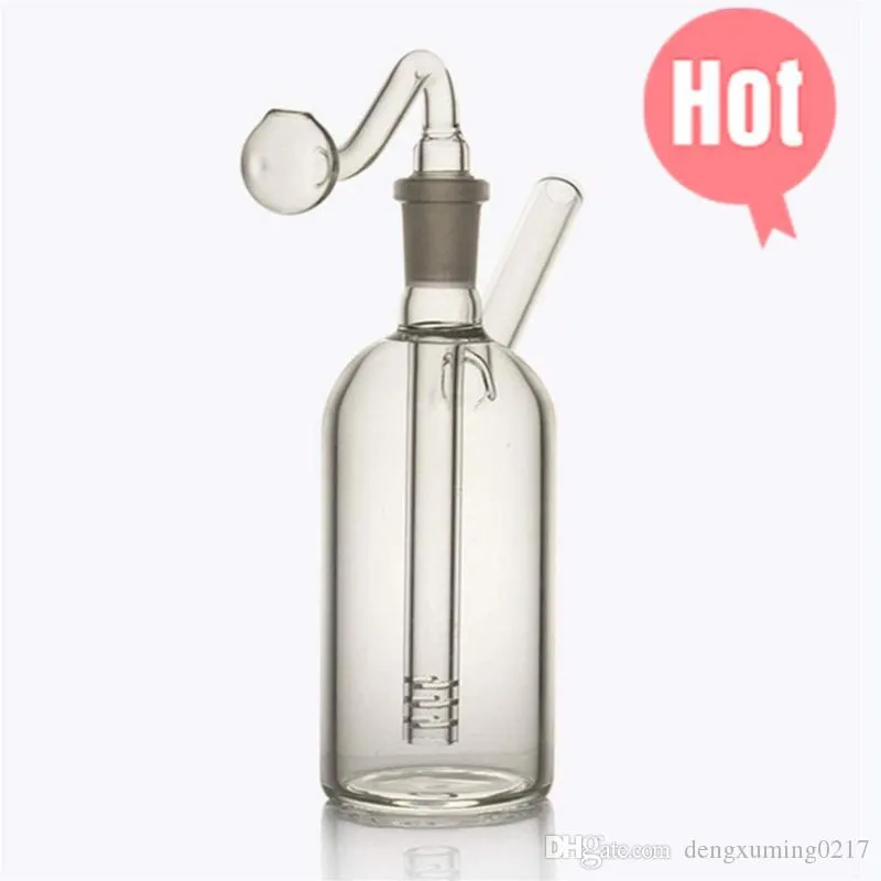 Mini Glass Water Bong Dab Oil Rig Bubbler Thick Beaker 10mm Female ...