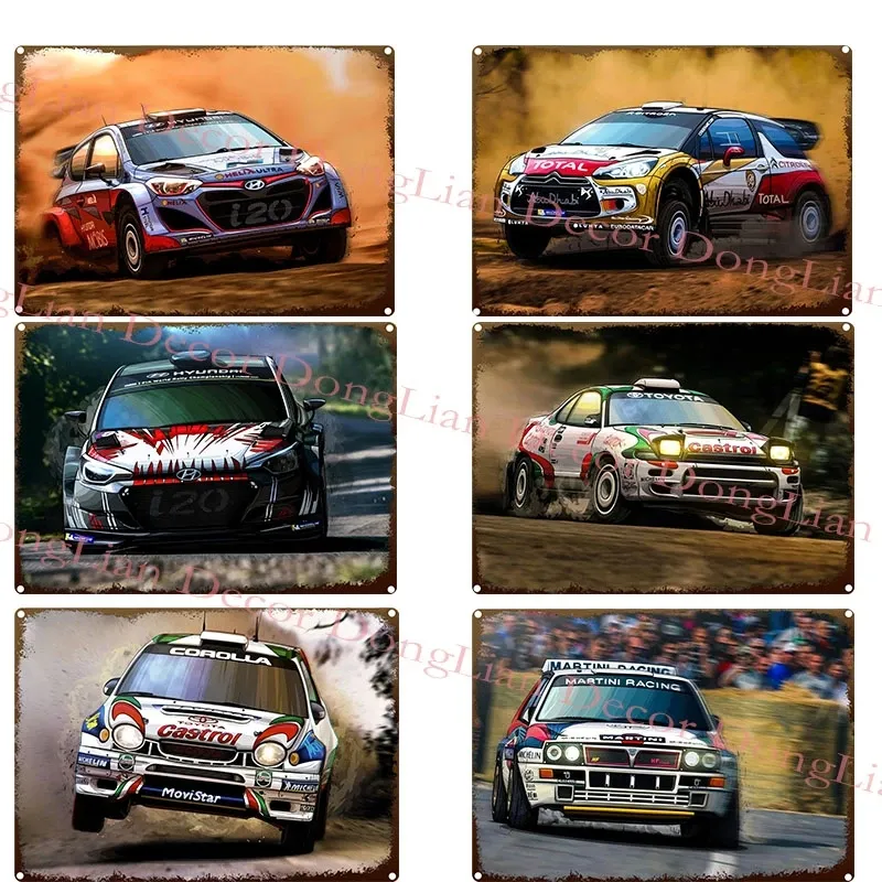 Vintage Mountain Racing Metal Painting Red And White Plaques For Sports ...