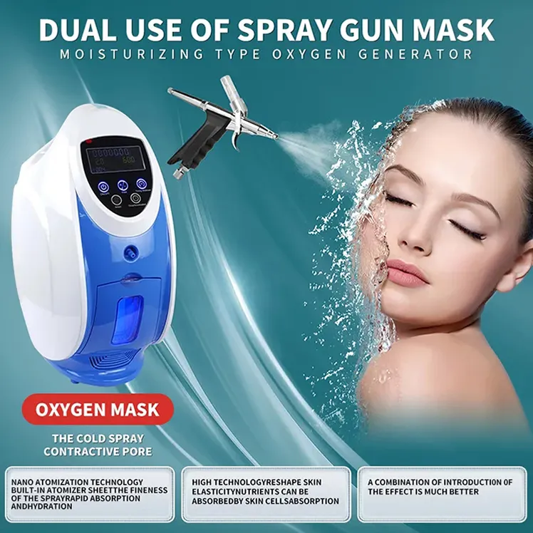Korea Oxgen Jet Facial Technology Face Therapy Mask Dome Water Spray ...