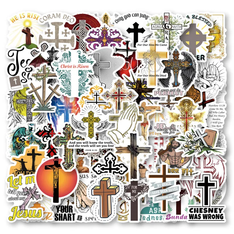 Christian Car Stickers: Classic Cross Stickers Religious Bible Decals ...