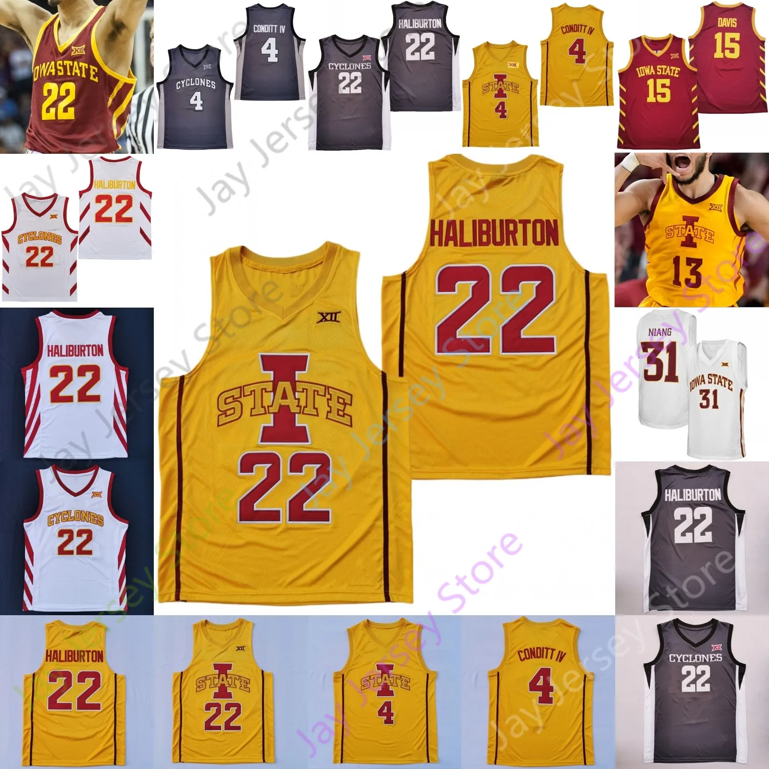 Mejor Precio En A Granel Iowa State Cyclones Basketball Jersey Coutume ...