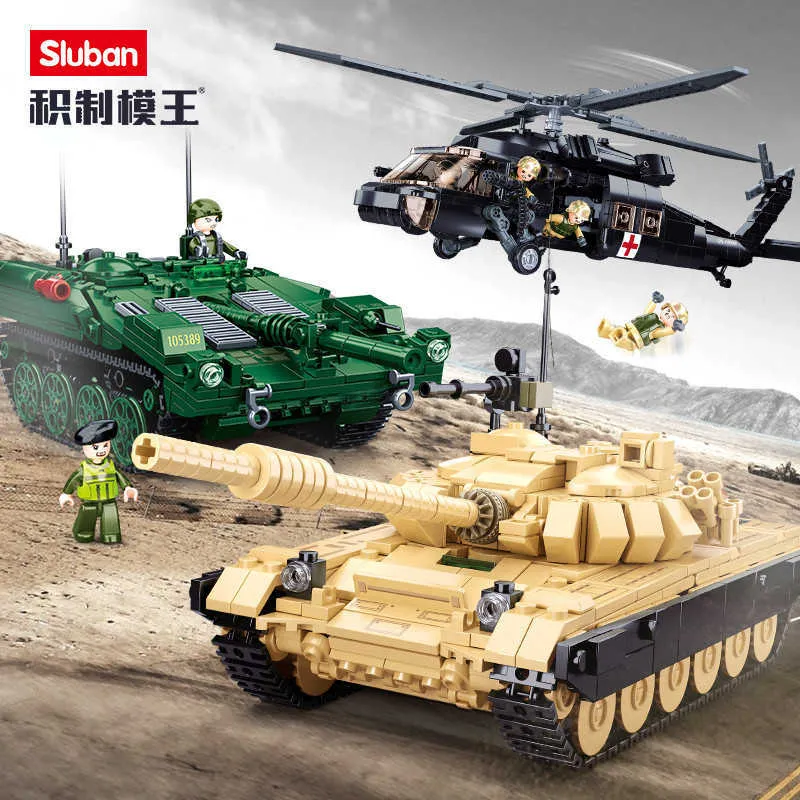 الكتل 2022 الجديدة STRV103 Main Battle Tank T72B3 MBT Bricks Army ...