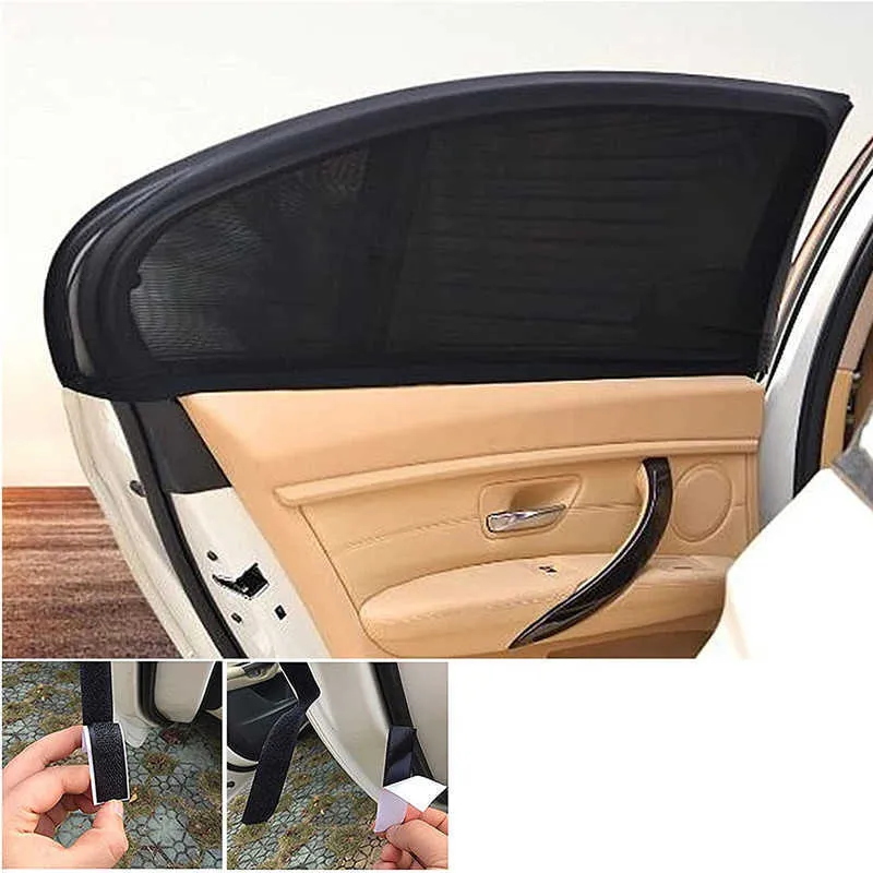 2-Pack Magnetic Car Mosquito Nets - Rear Window UV Protection Sun Shade ...