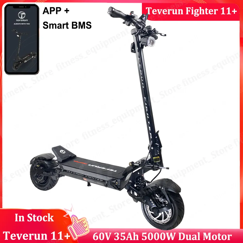 Teverun Fighter 11 Scooter Electric مثبتة Smart BMS Connect Teverun App ...