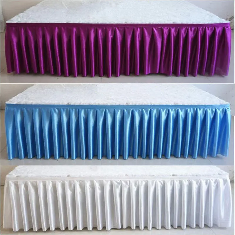 White Silk Skirt Table Decor: Elegant Drape For... From Bai10, $21.81 ...