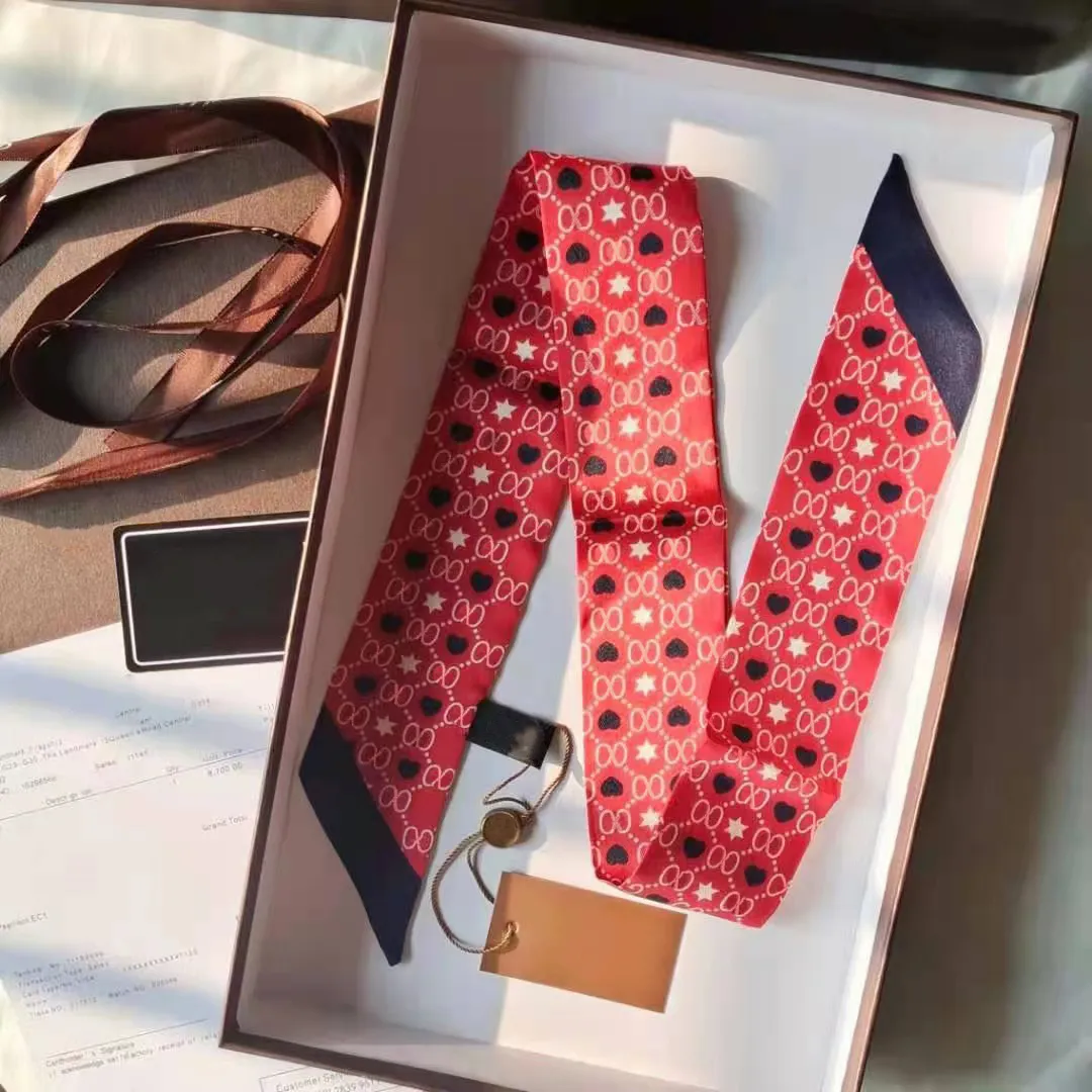 Luxury Designer Small Silk Neck Scarves With Alphabet Print 20 Styles ...