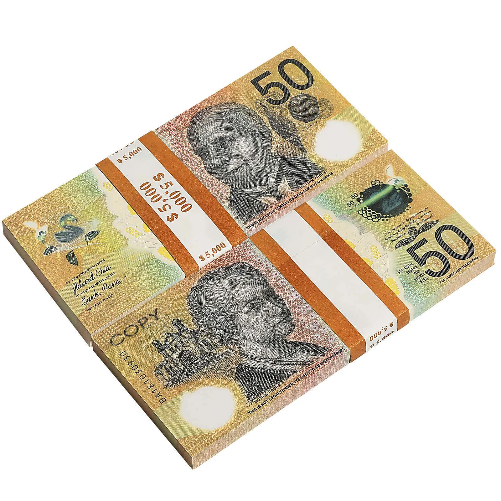 Full Print AUD Banknotes Realistic Australian Dollar Money Level Set ...