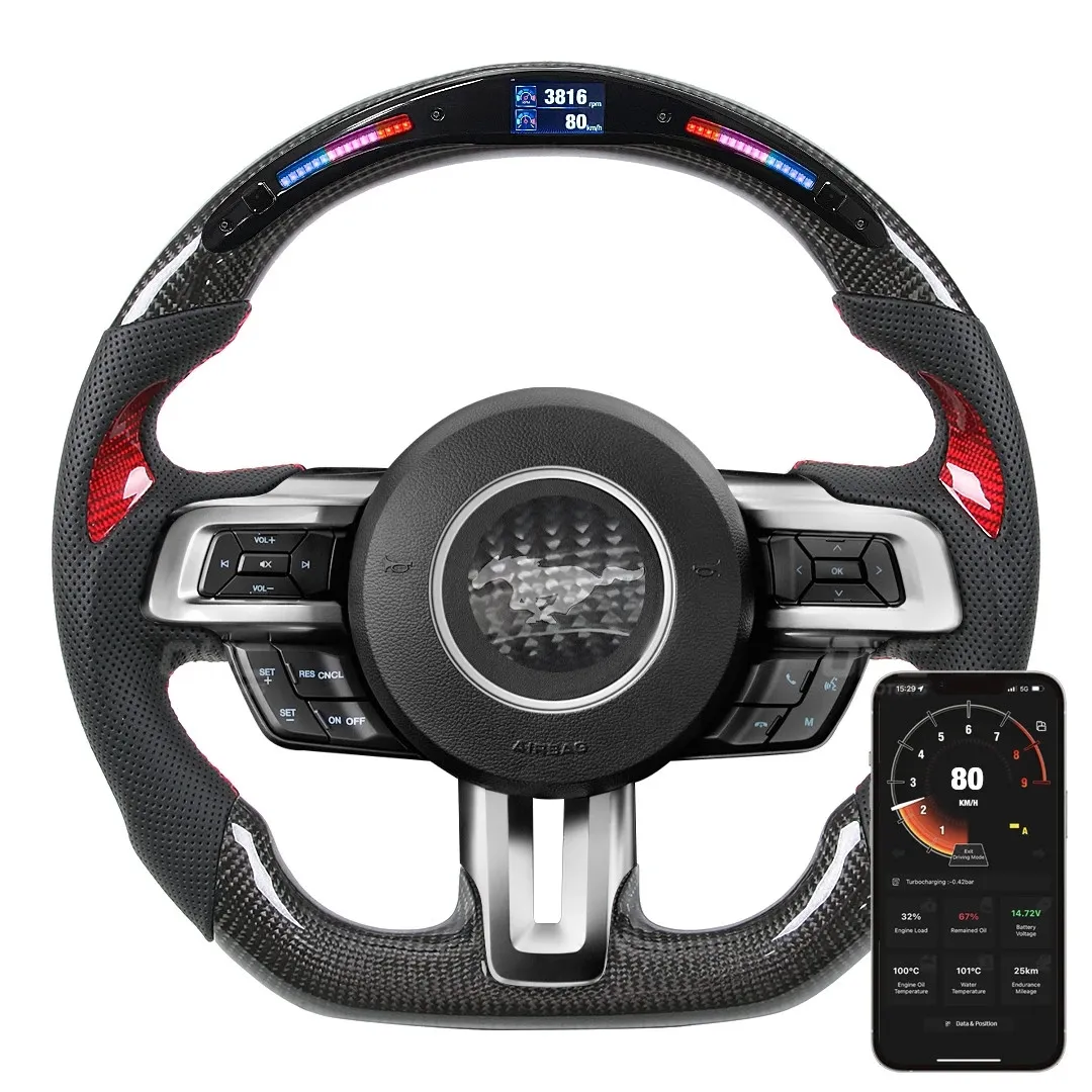 Enhanced Grip Carbon Fiber Steering Wheel Upgrade Lightweight Auto ...