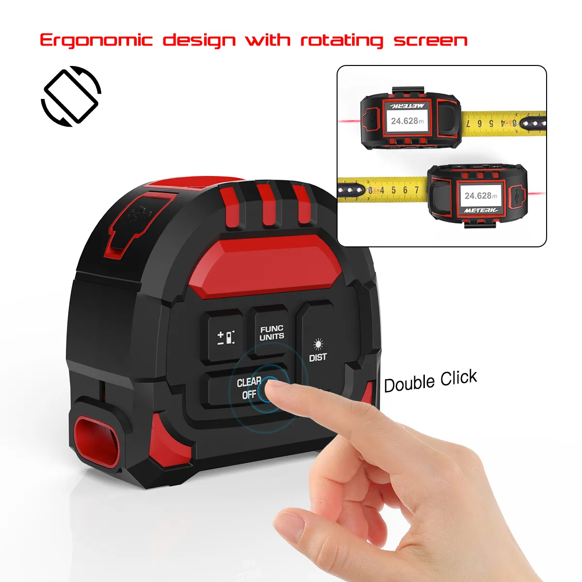 wholesale Portable 2 in 1 Laser Distance Meter with LCD Accurate Measuring up to 40M